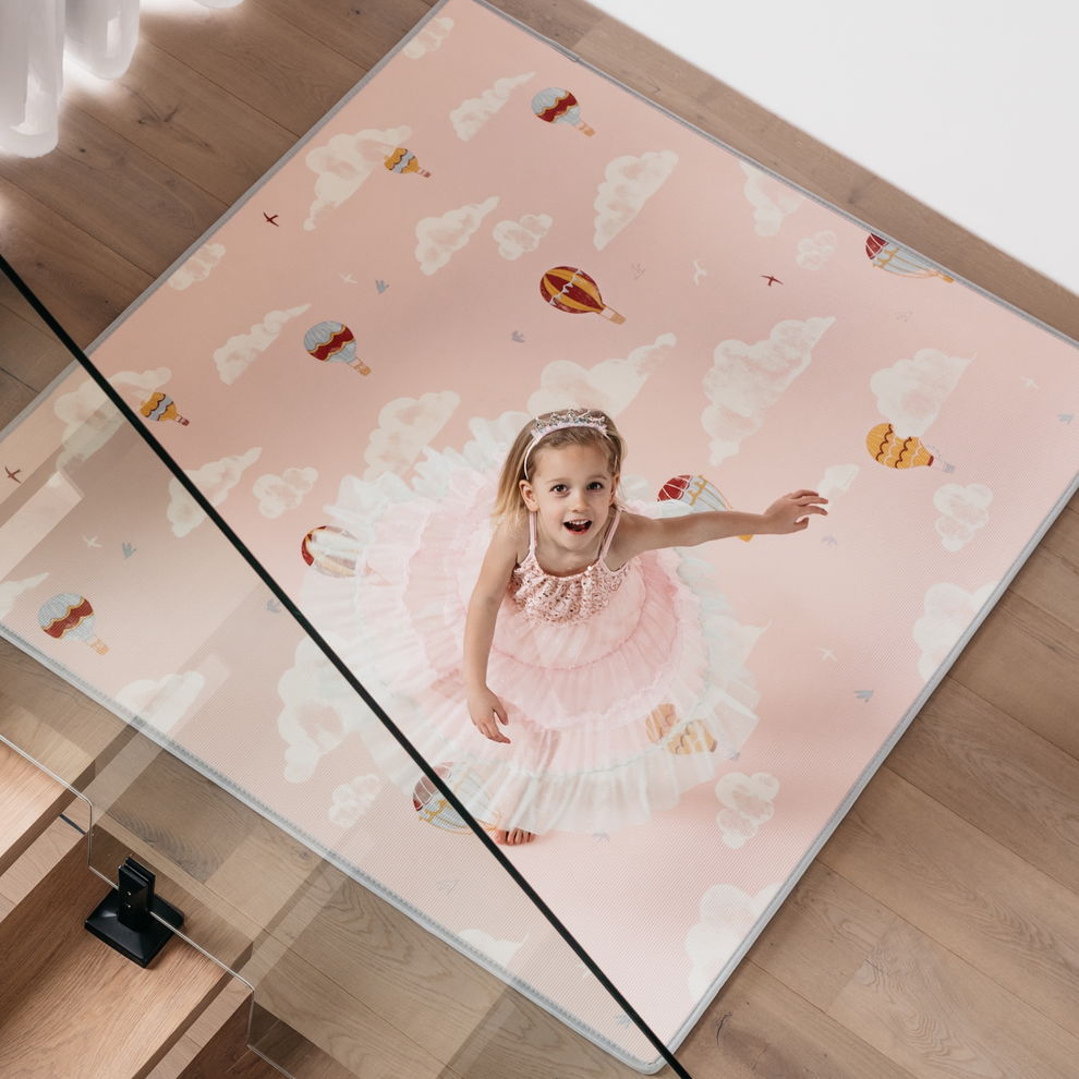 PRE-ORDER: Sunset Geo/ In The Clouds Pink Play Mat – sadiekids